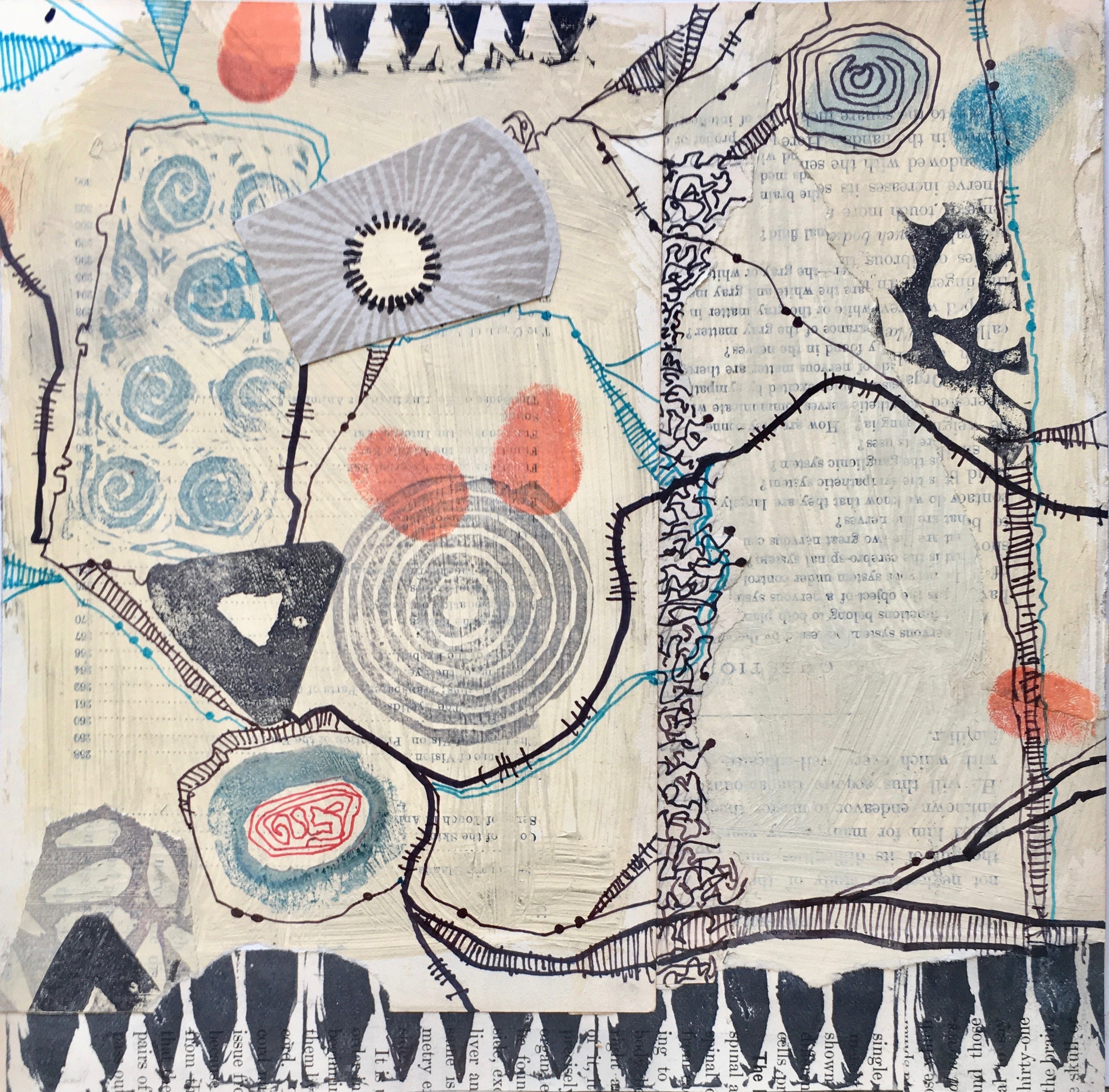 Mixed Media Collage map to Your Childhood SALE W/ - Etsy