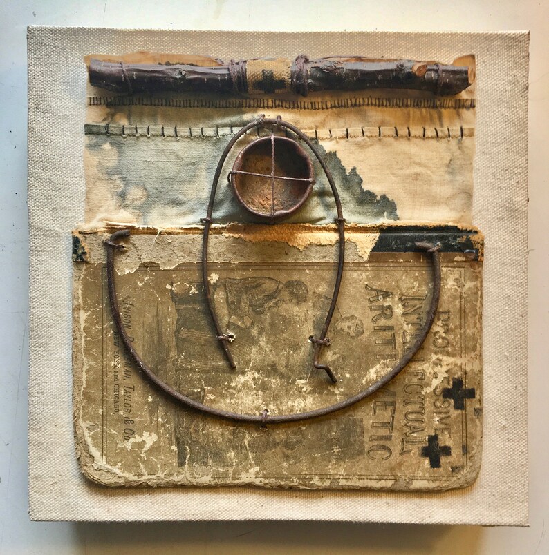 Warm, Earthy Collage, Textured Wall Art - Etsy