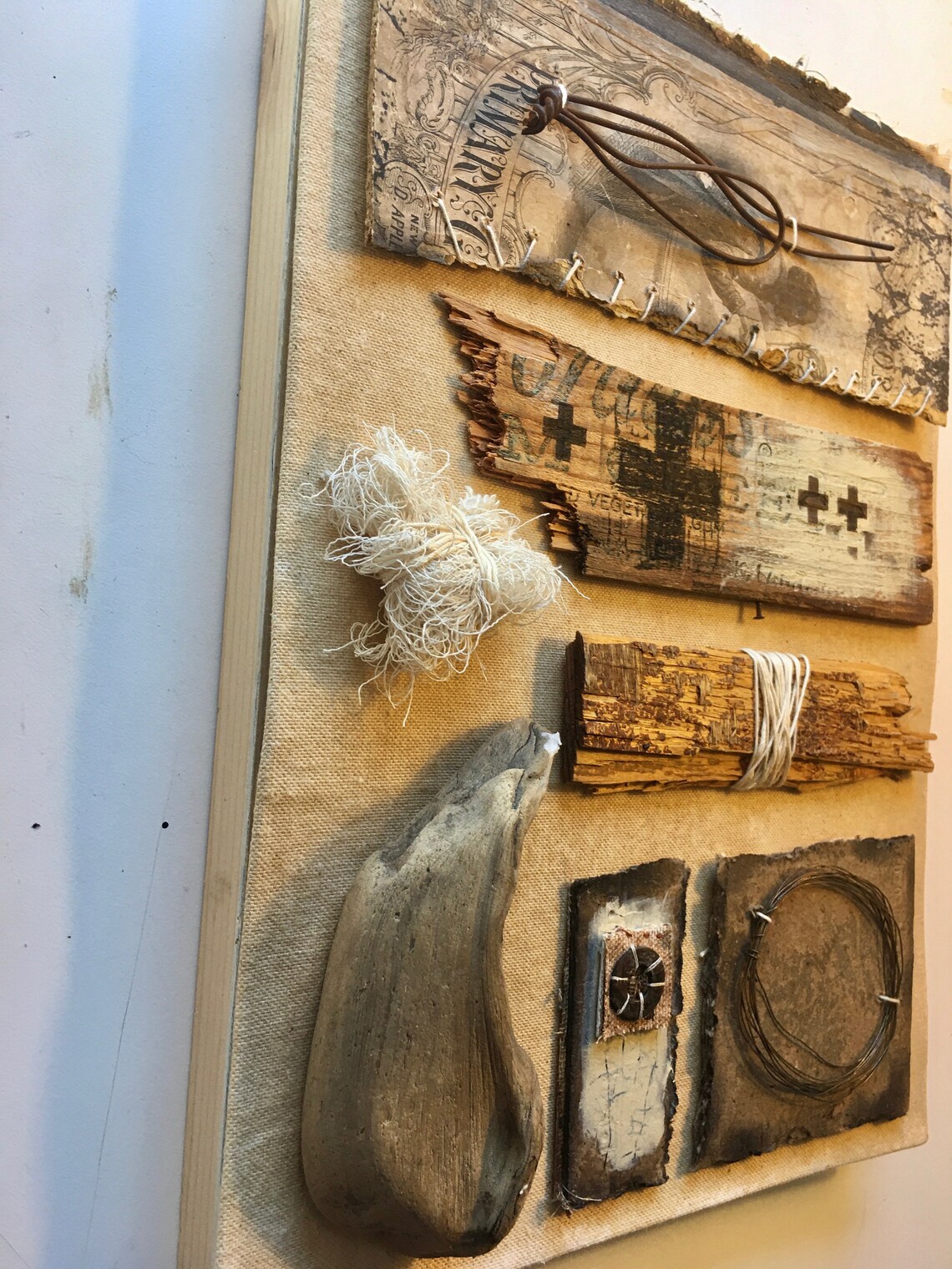 Relaxed Rustic Wall Art, Earthy Collage Mixed Media - Etsy