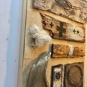 Relaxed Rustic Wall Art, Earthy Collage Mixed Media - Etsy