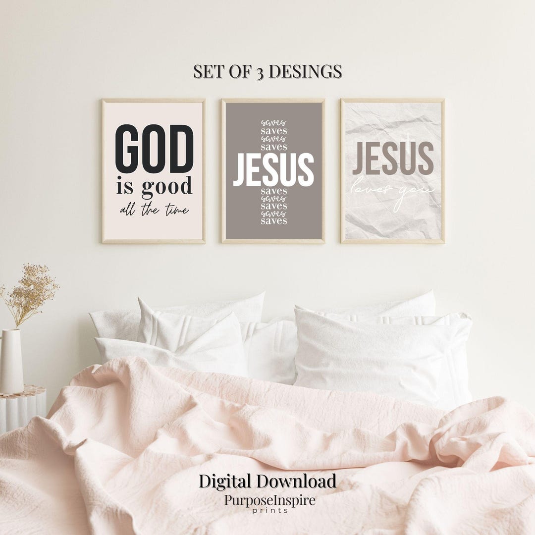Jesus Saves, Jesus Loves, You God is Good Prints | Minimalist Christian ...