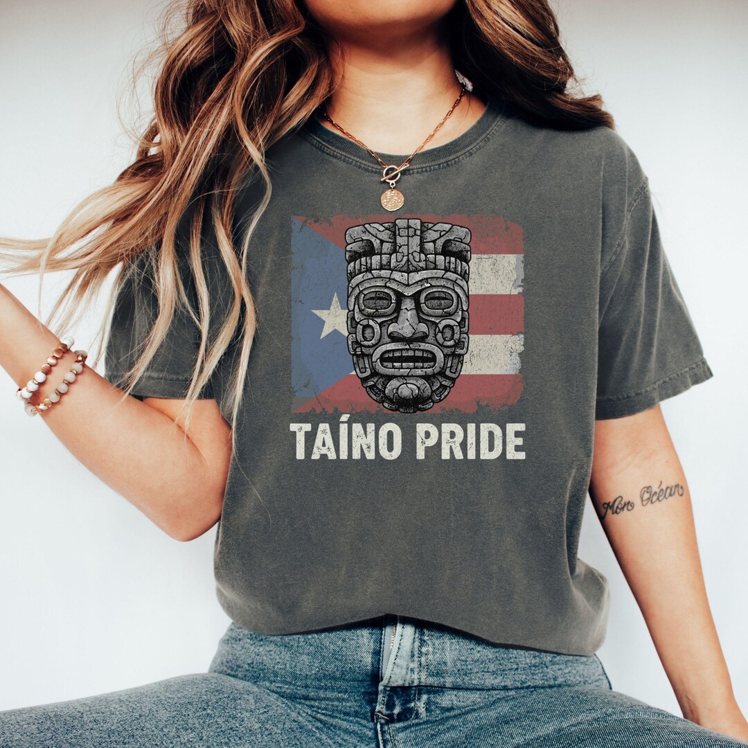 Taino Pride Shirt Puerto Rico Flag Boricua Tee Native Heritage Top ...