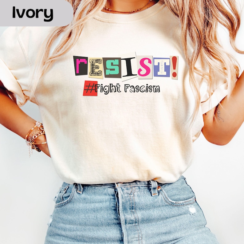 Resist Fight Fascism Shirt, Anti Fascism T-shirt, Resist Protest Tee ...