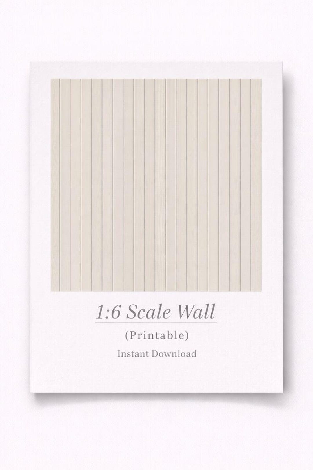 1:6 Scale Vertical Wood Siding Wall Printable Neutral Beadboard - Etsy