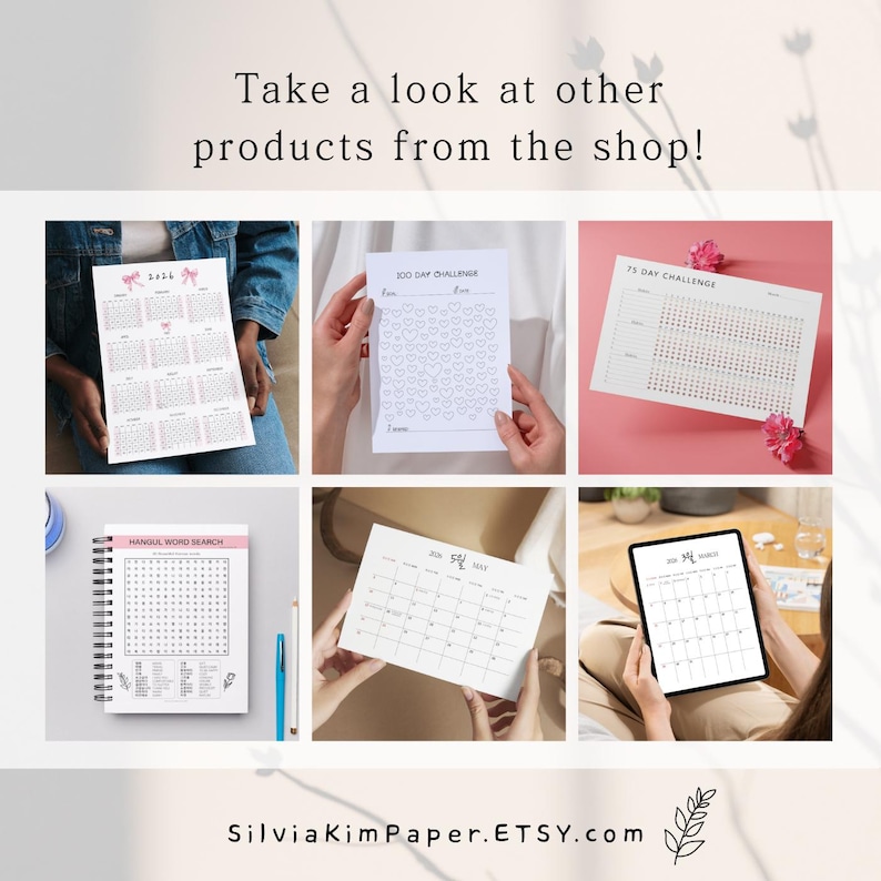 2026 Korean Calendar, Hangul Printable (PDF Download, Letter/a4 Size ...