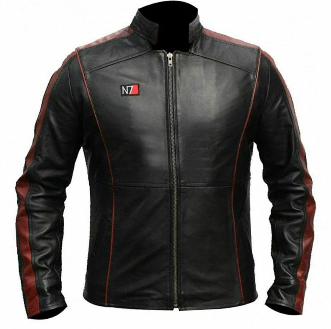 Mass Effect 3 - N7 Commander Shepard Stylish Real Leather Jacket - Etsy