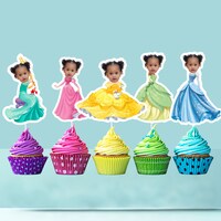Royal Princess Party Printable Cupcake Toppers - Princess Birthday ...