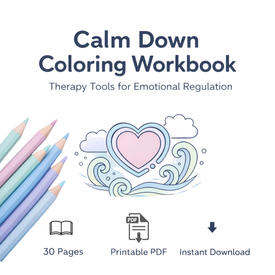 Calm Down Coloring Workbook for Kids | Emotional Regulation, Coping ...