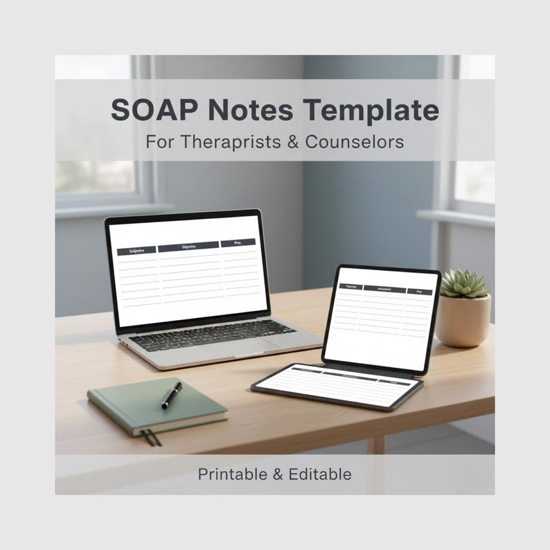 SOAP Notes Template for Therapists | Counseling Session Notes ...
