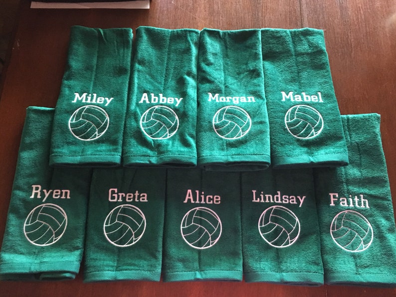 Volleyball Towel Custom Embroidered Volleyball Towel - Etsy