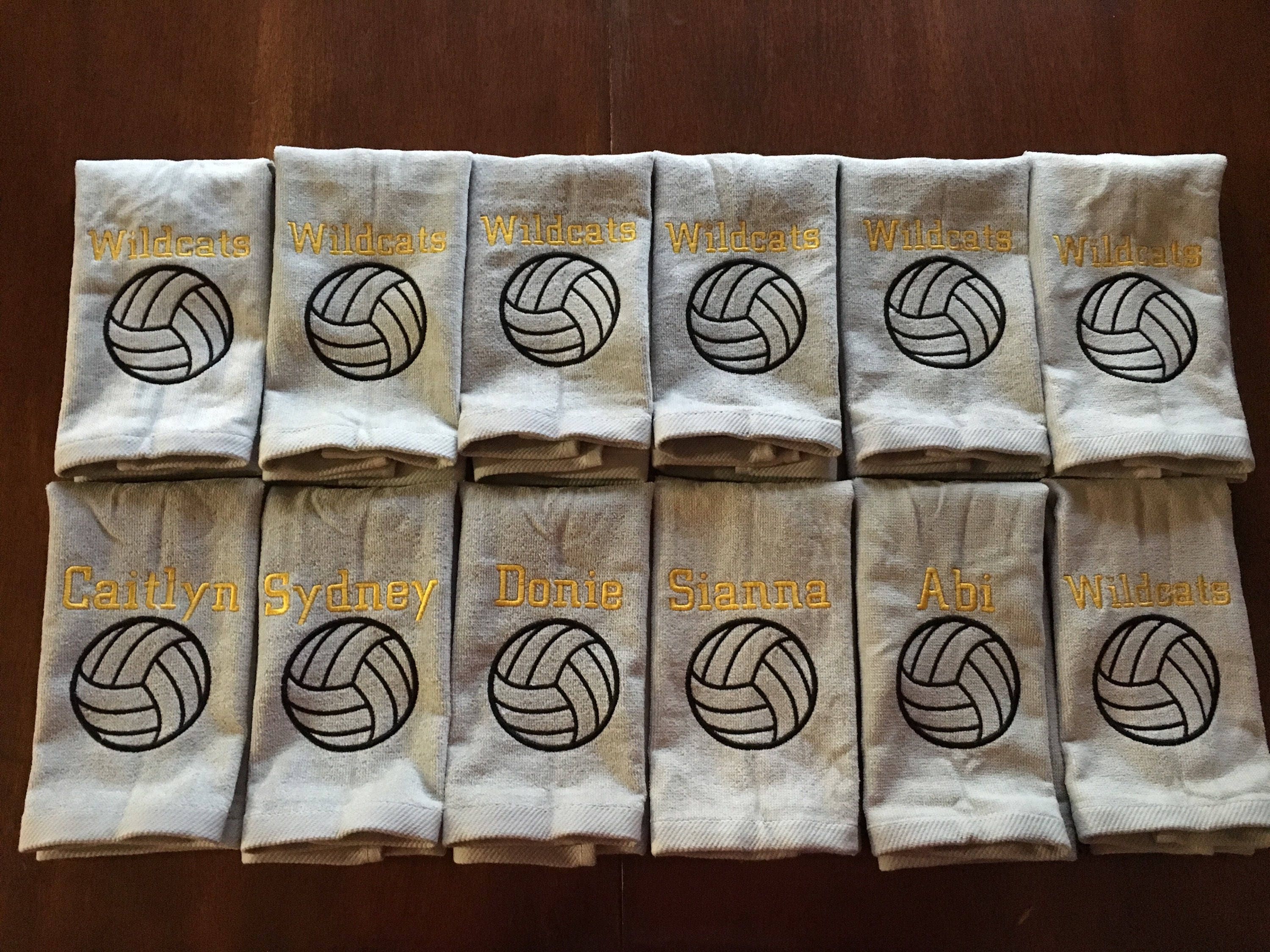 Personalized volleyball towel fast turn around great seller | Etsy