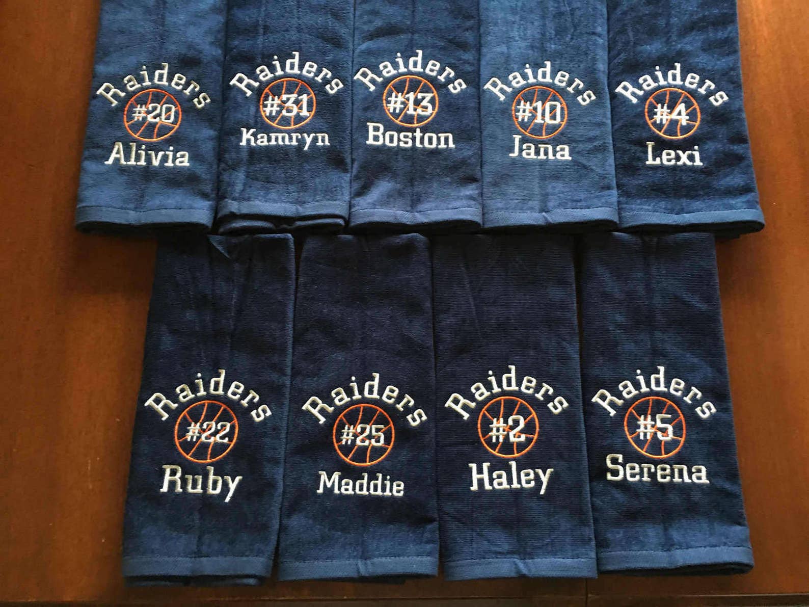 Custom Embroidered Basketball Towel With Lettering Included | Etsy