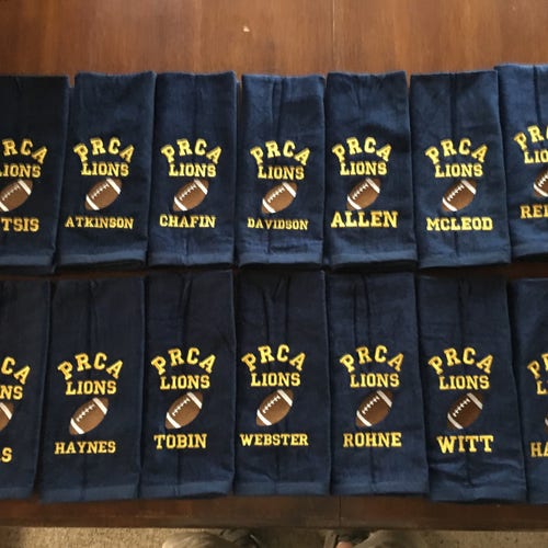 Personalized Football Towels Team Towels One Towel Free | Etsy