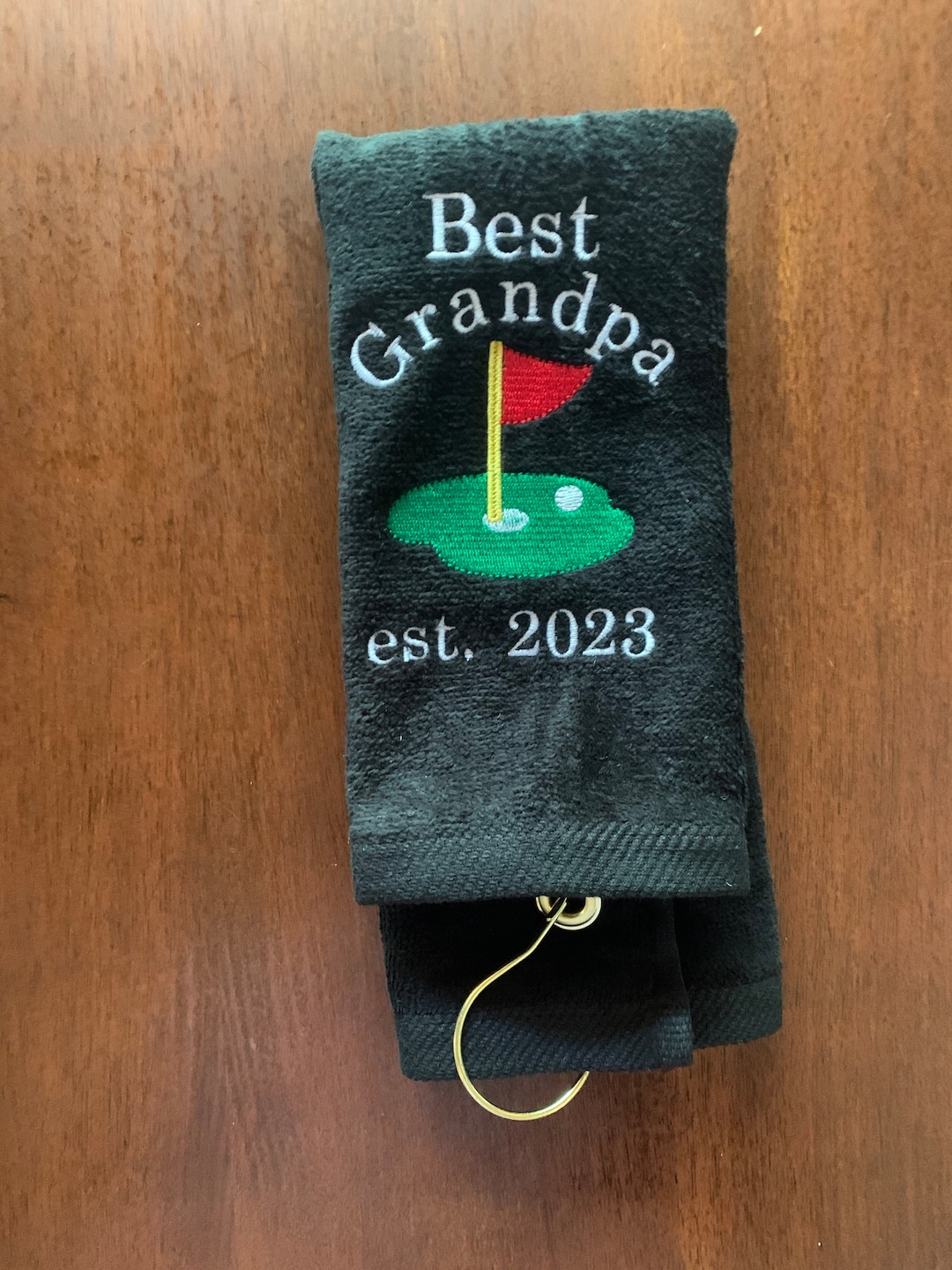New Grandpa Golf Gift, Monogram Towel, Embroidered Towel, One Towel ...