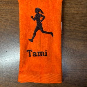 Personalized Track and Field Towel, Running Towels, Embroidered Towel ...