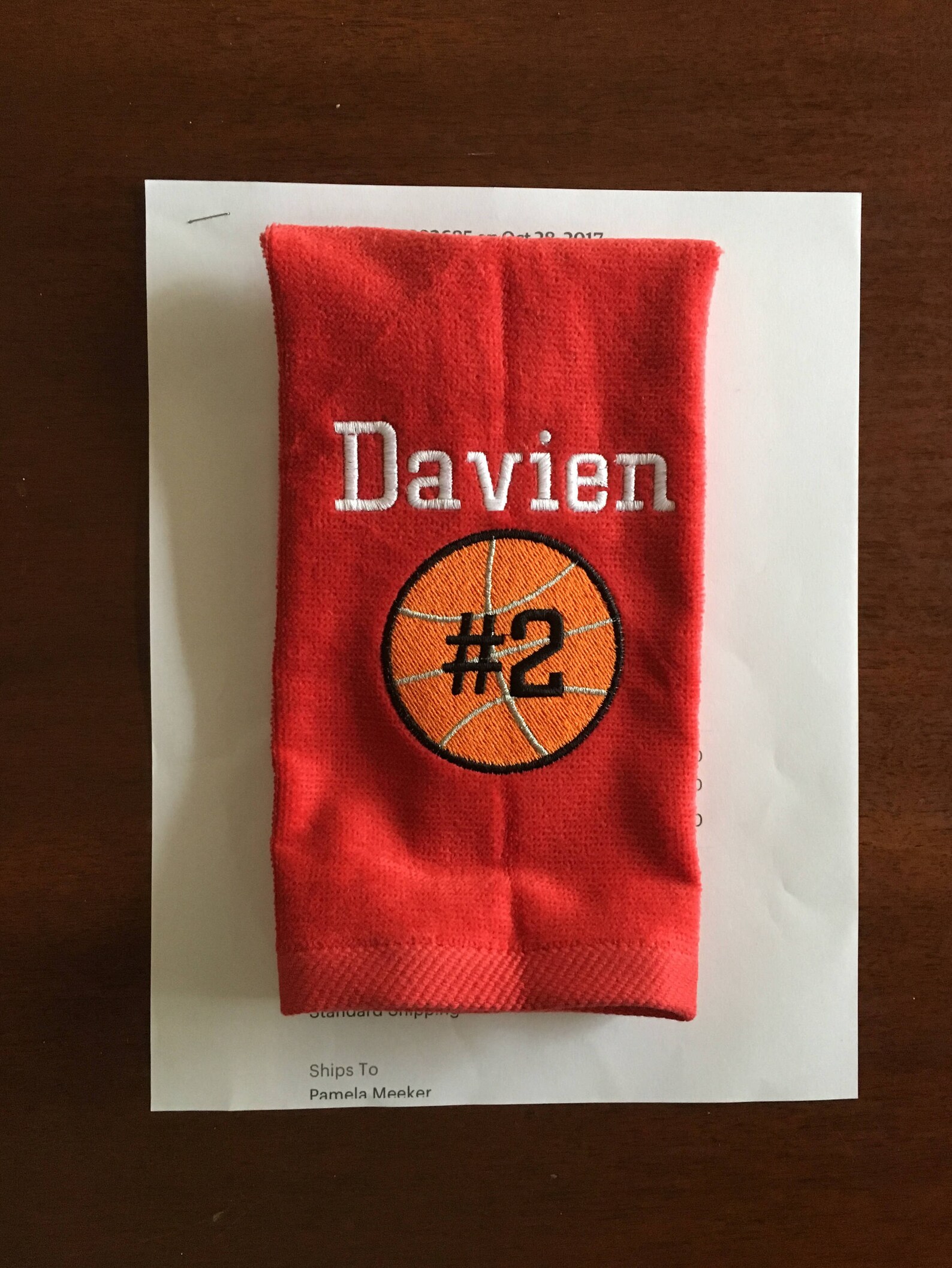 Basketball Towel With Personalized Embroidery by Linda Kay's Creations ...