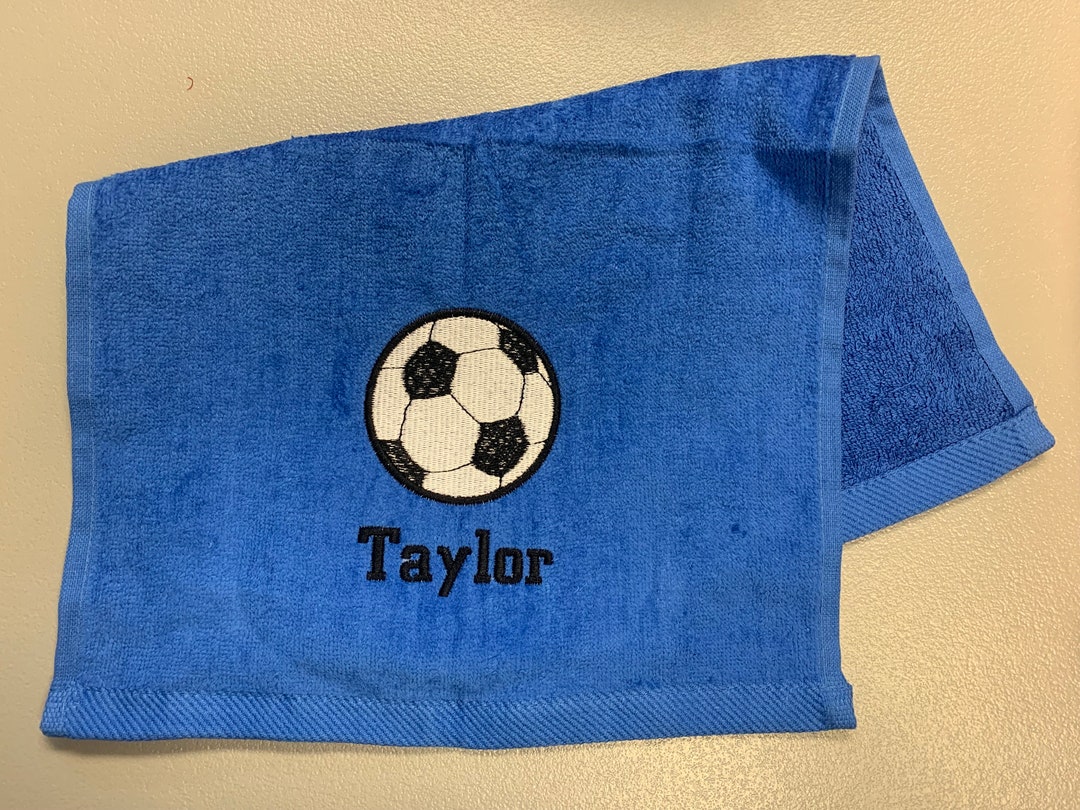 Personalized Soccer Towel, Fast Turn Around, Embroidery Included, One ...