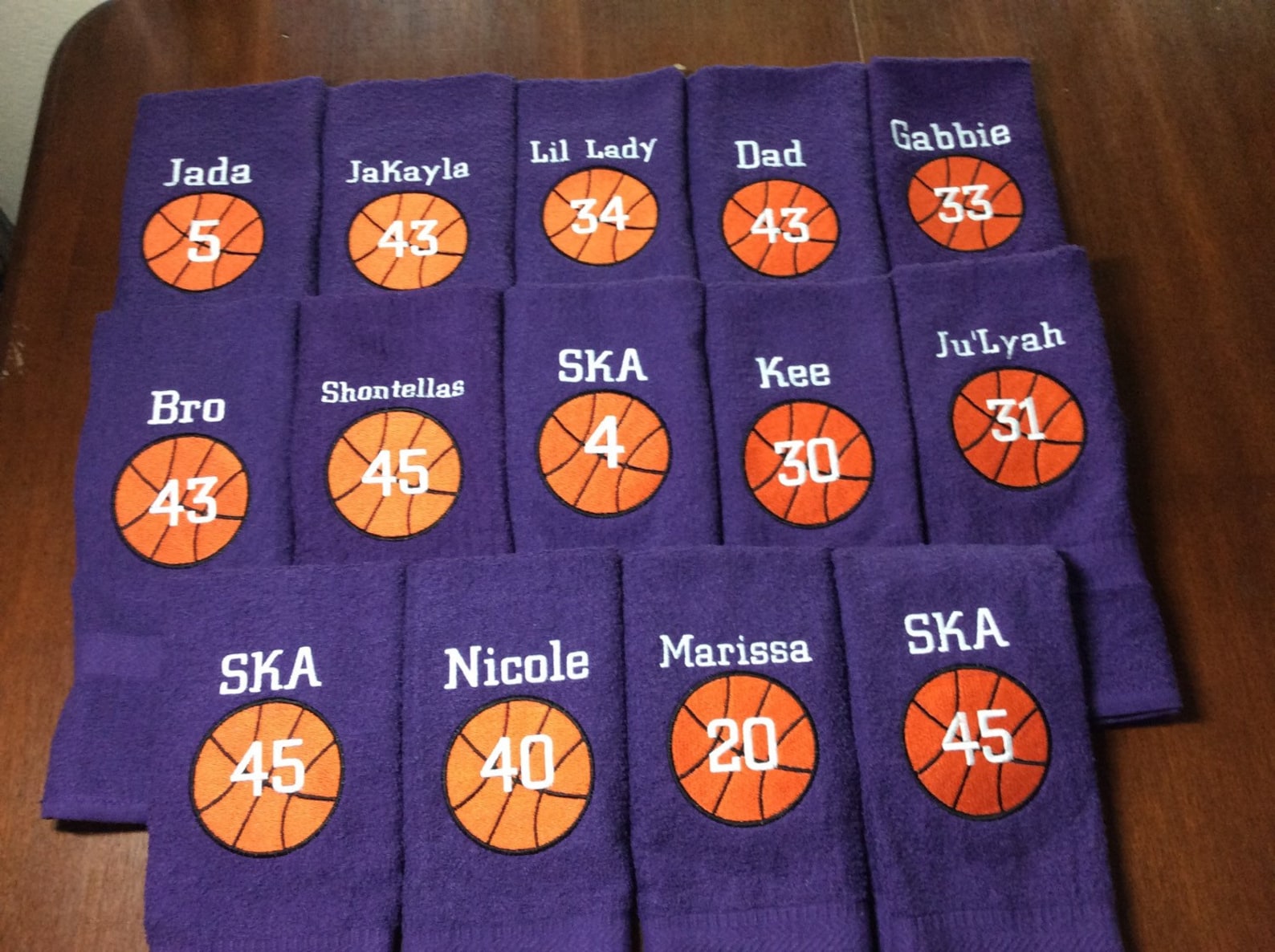 Basketball Towel With Personalized Embroidery by Linda Kay's Creations ...