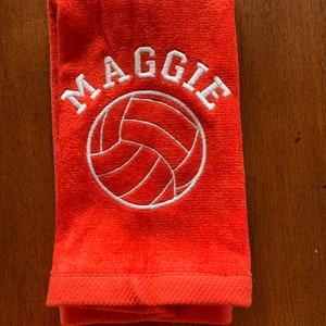 Personalized Volleyball Towel, Sport Towel, Monogram Towel, Volleyball ...