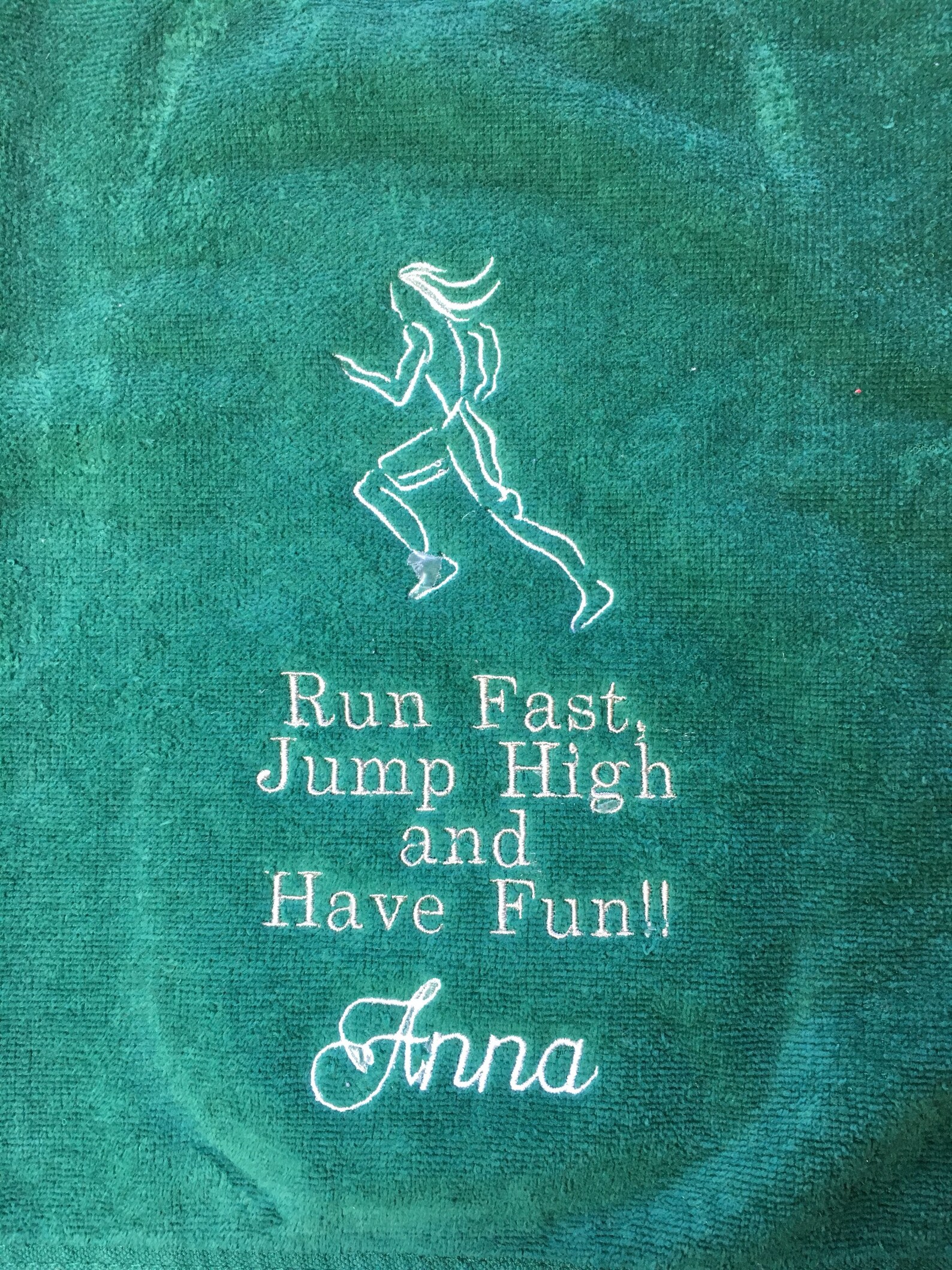 Personalized Track and Field Towel, Running Towels, Embroidered Towel ...