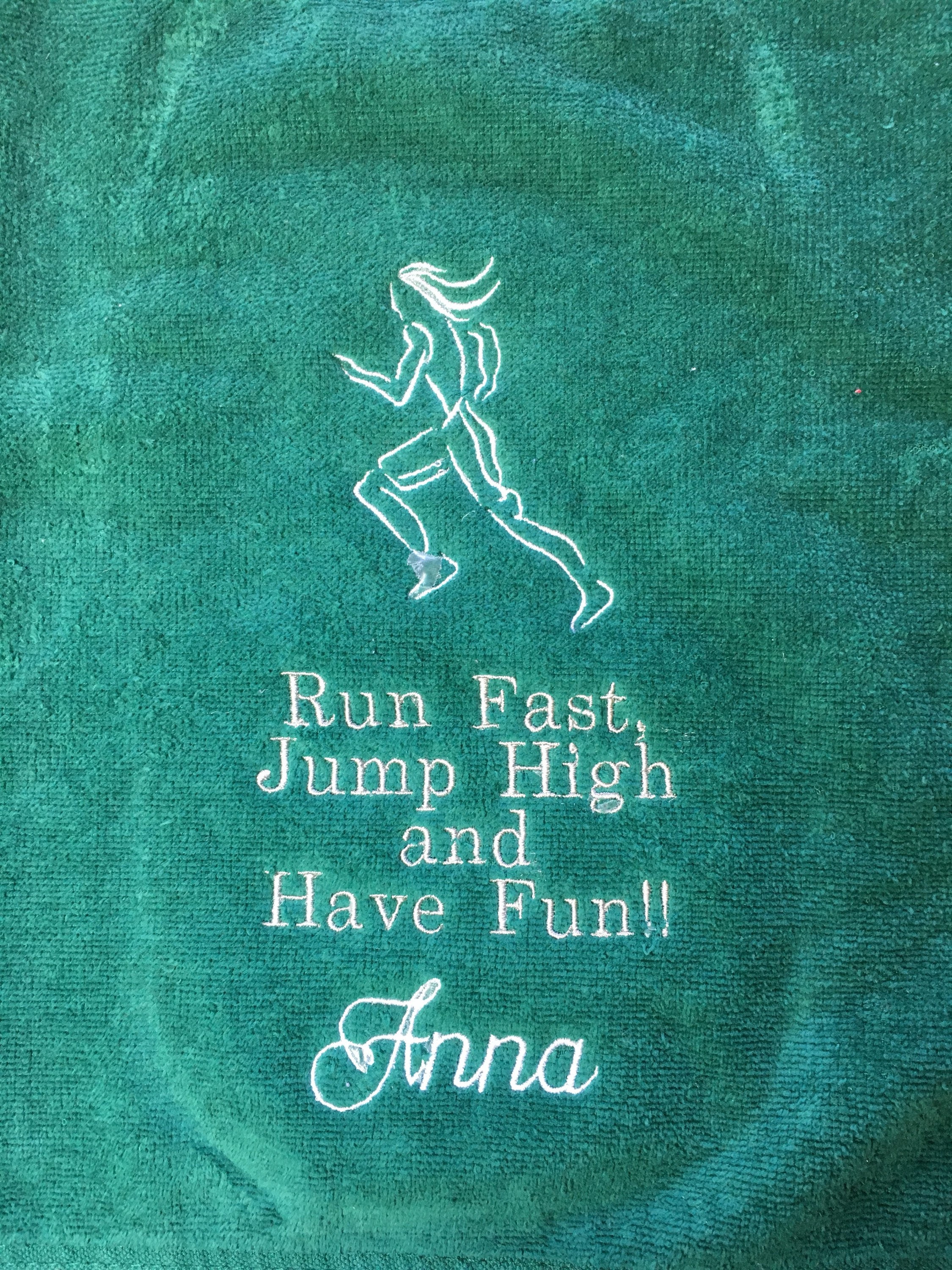 Personalized Track and Field Towel, Running Towels, Embroidered Towel ...