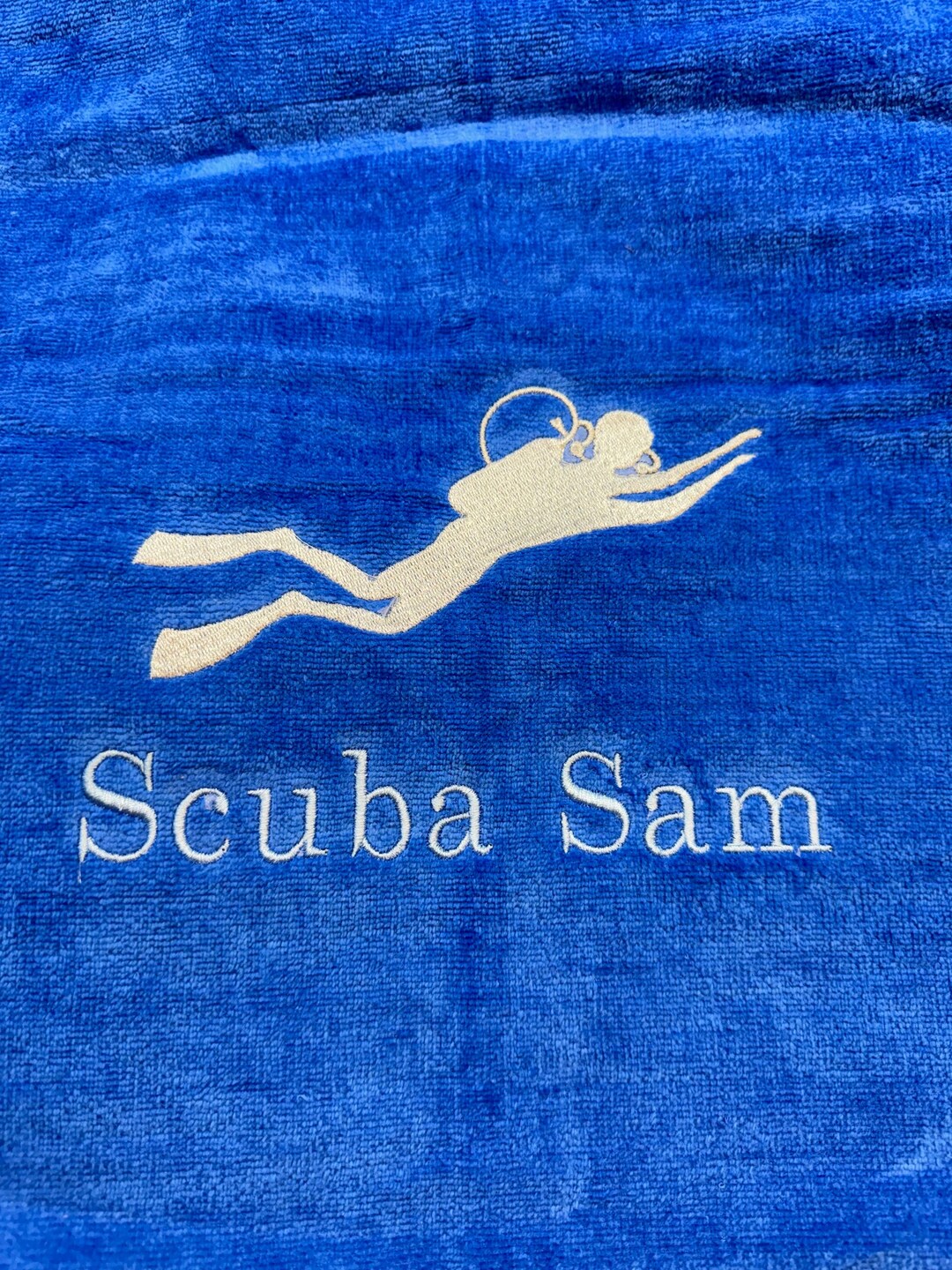 Scuba Diving Beach Towel, Personalized Scuba Gift, Custom Embroidered ...