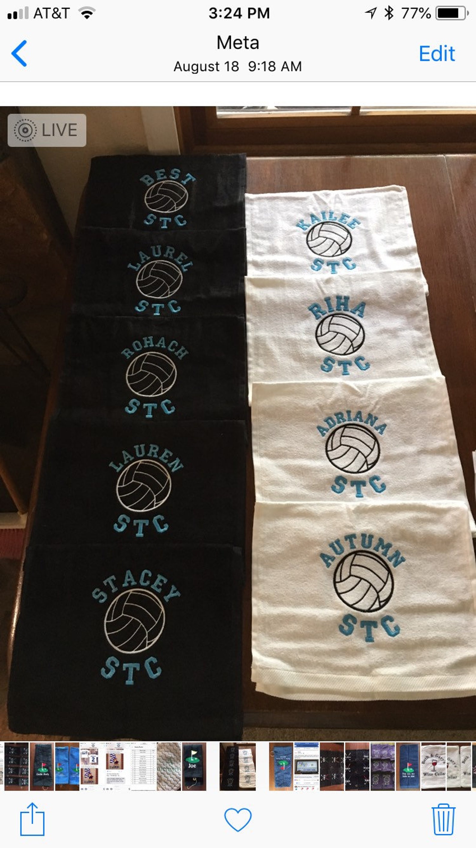 Volleyball Towel Custom Embroidered Volleyball Towel - Etsy