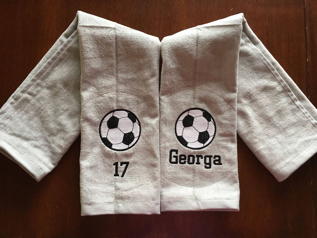 Personalized Soccer Towels, Custom Embroidery, Soccer Team Gift, Soccer ...