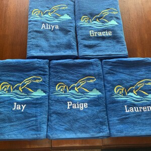 Swim Team Beach Towels, Personalized Water Sports Towels, Water Polo ...