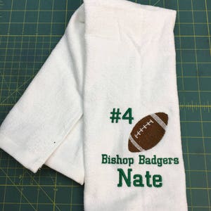 Personalized Football Towels, Team Towels, One Towel, Free Shipping, - Etsy