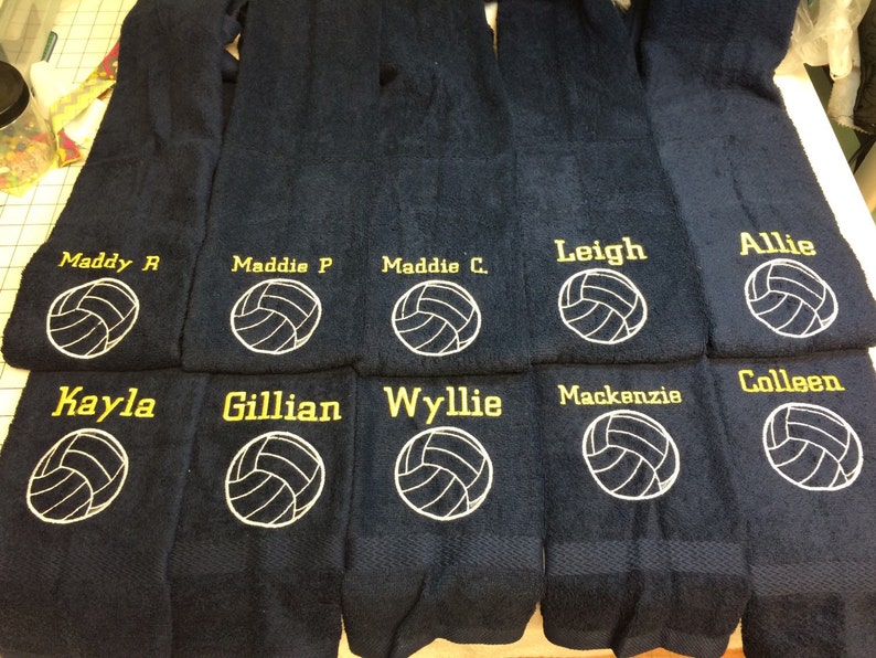 Personalized Volleyball Towel With Custom Embroidery Included - Etsy