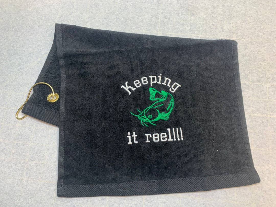 Personalized Catfish Fishing Towel: Custom Embroidered Bait Towel - Etsy