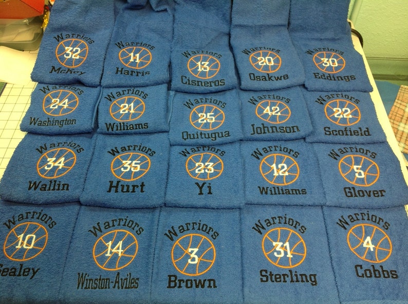 Custom Embroidered Basketball Towel With Lettering Included | Etsy