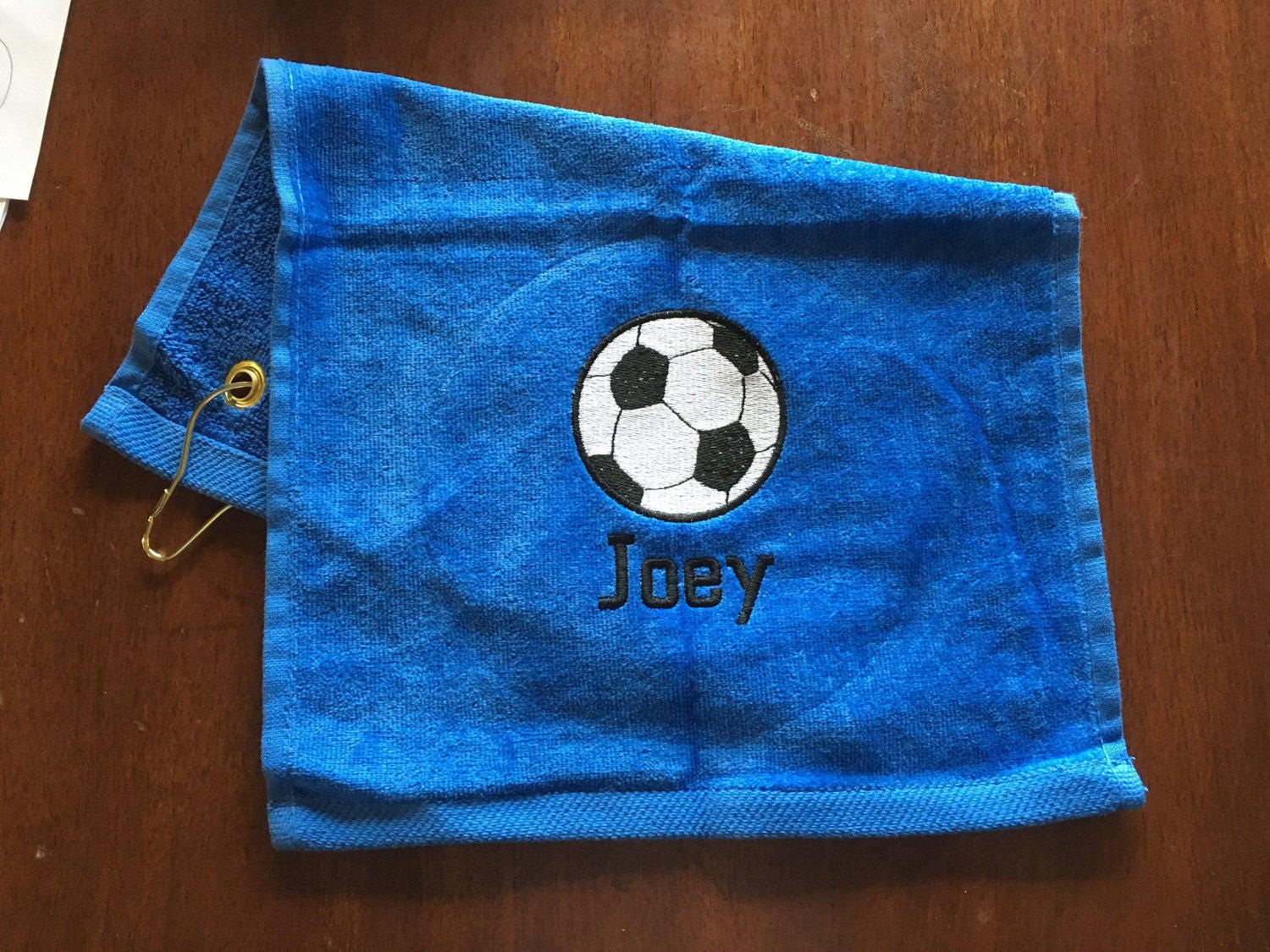 Personalized soccer towel fast turn around embroidery | Etsy