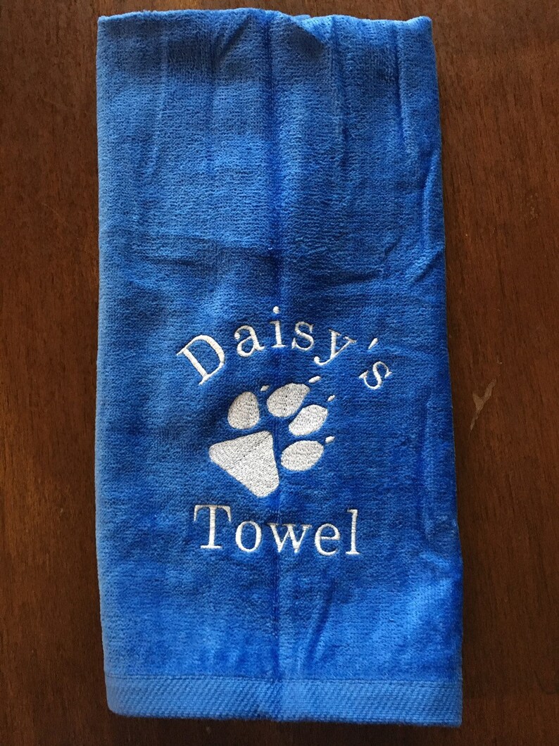 Personalized Dog Towel With Custom Embroidery by Lindakayscreations ...