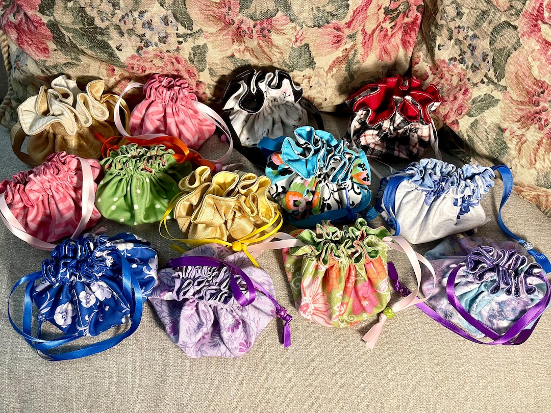 Handmade Drawstring Jewelry Pouch/organizer - Etsy