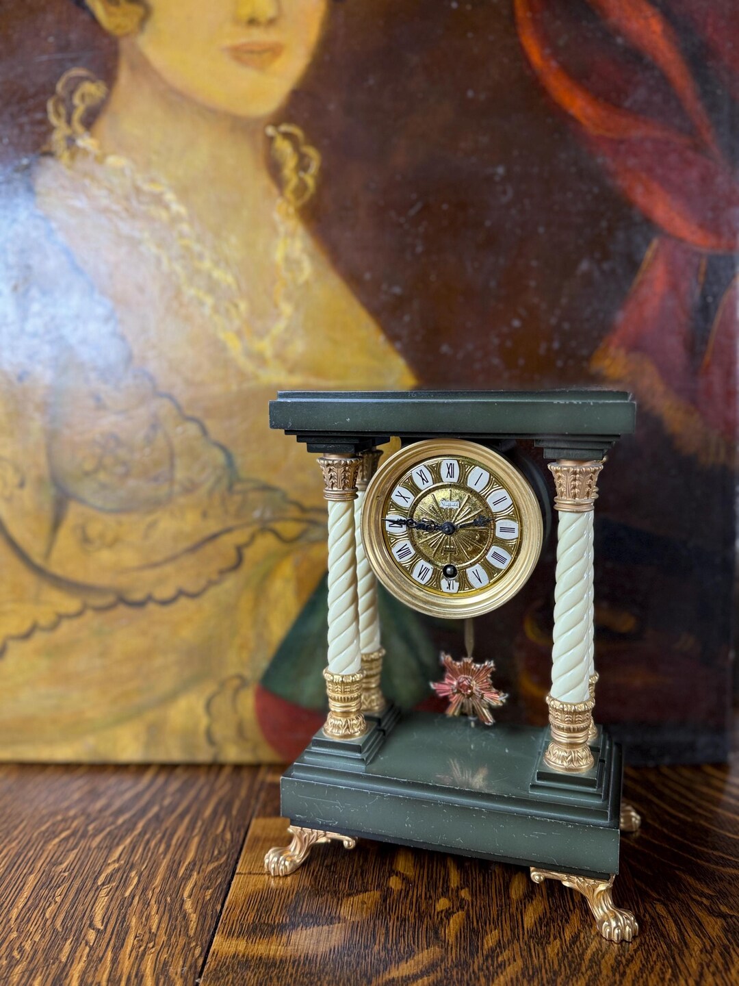 Vintage German Sheffield SCHMID 8 Day Clock 1960s Mantel-portal Clock W ...