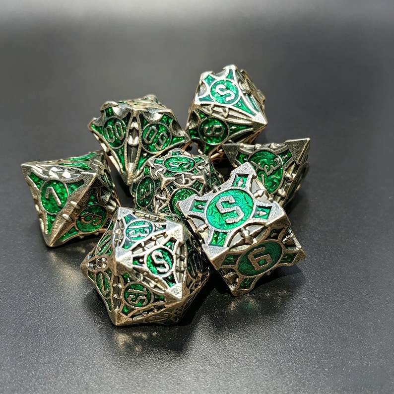 Solid Metal Mystery Dice Set, Metal Dice for Role-playing Games - Etsy