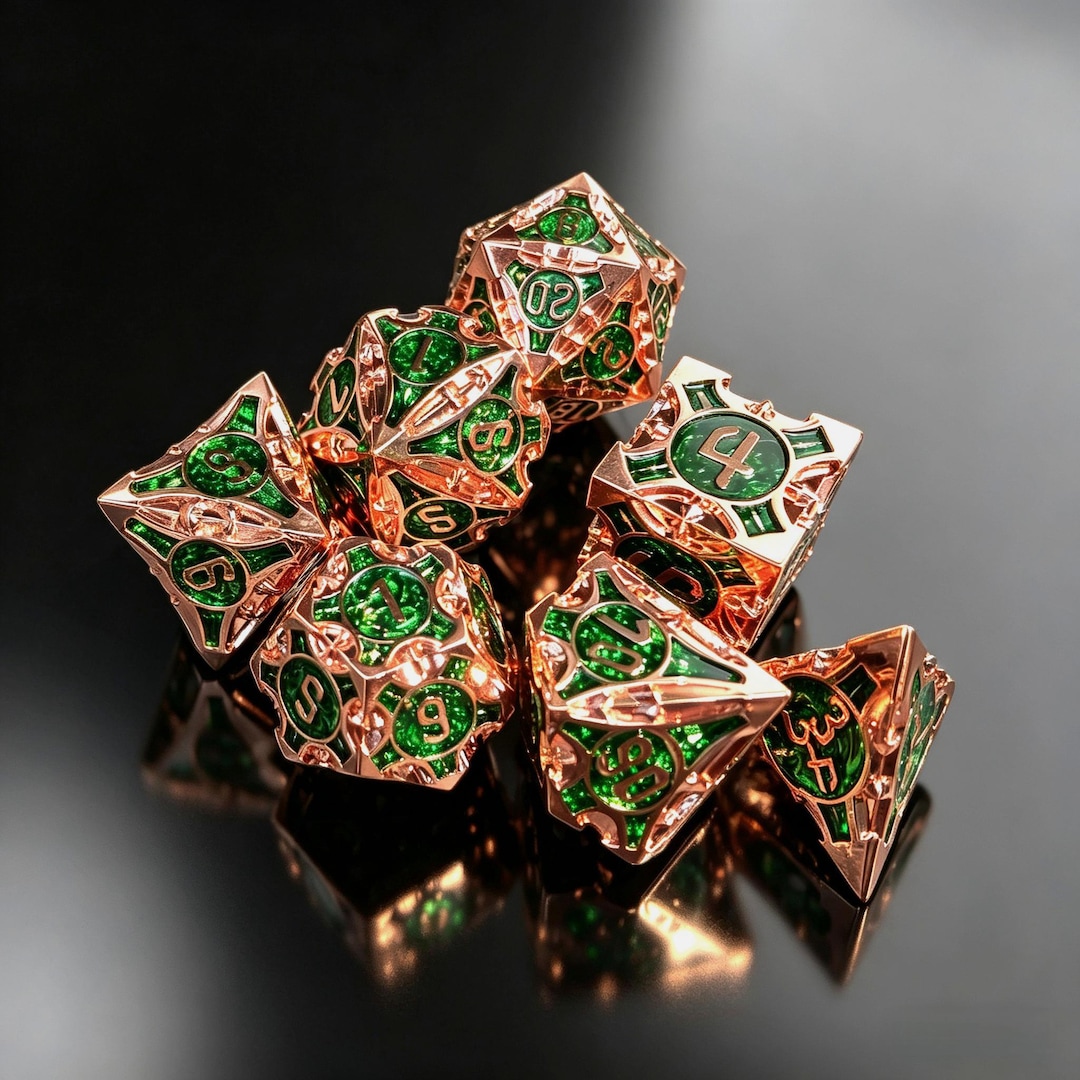 Solid Metal Mystery Dice Set, Metal Dice for Role-playing Games - Etsy