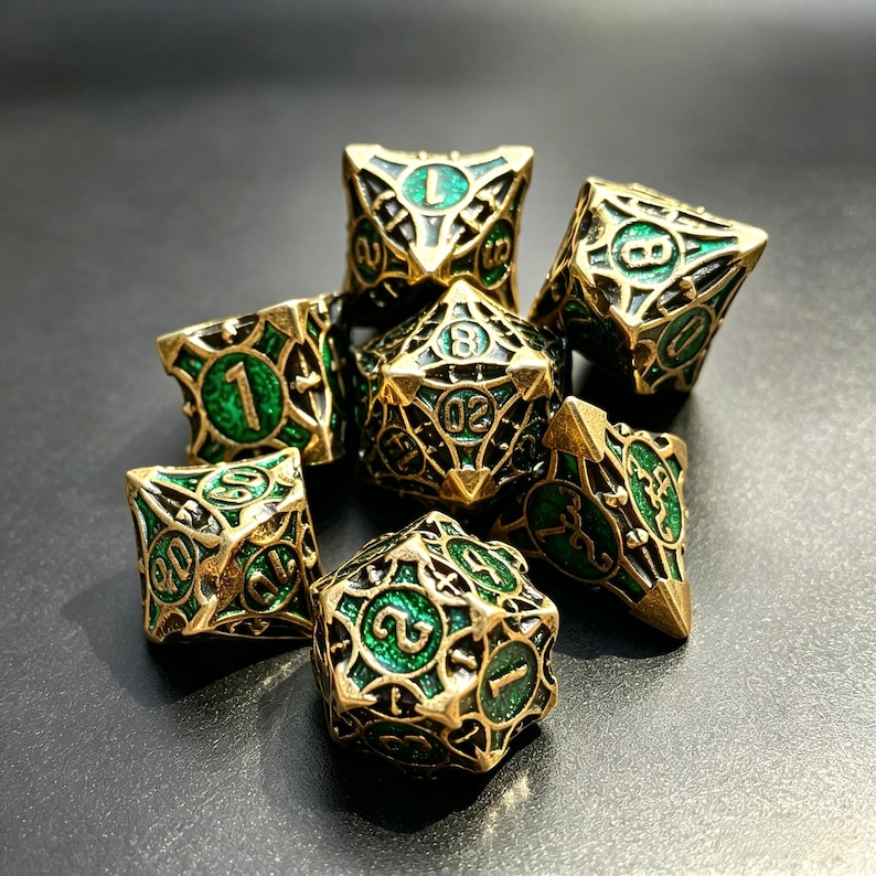 Solid Metal Mystery Dice Set, Metal Dice for Role-playing Games - Etsy