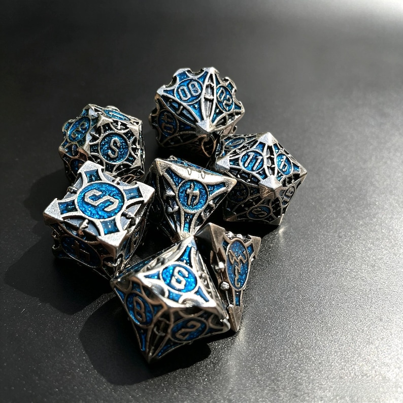 Solid Metal Mystery Dice Set, Metal Dice for Role-playing Games - Etsy
