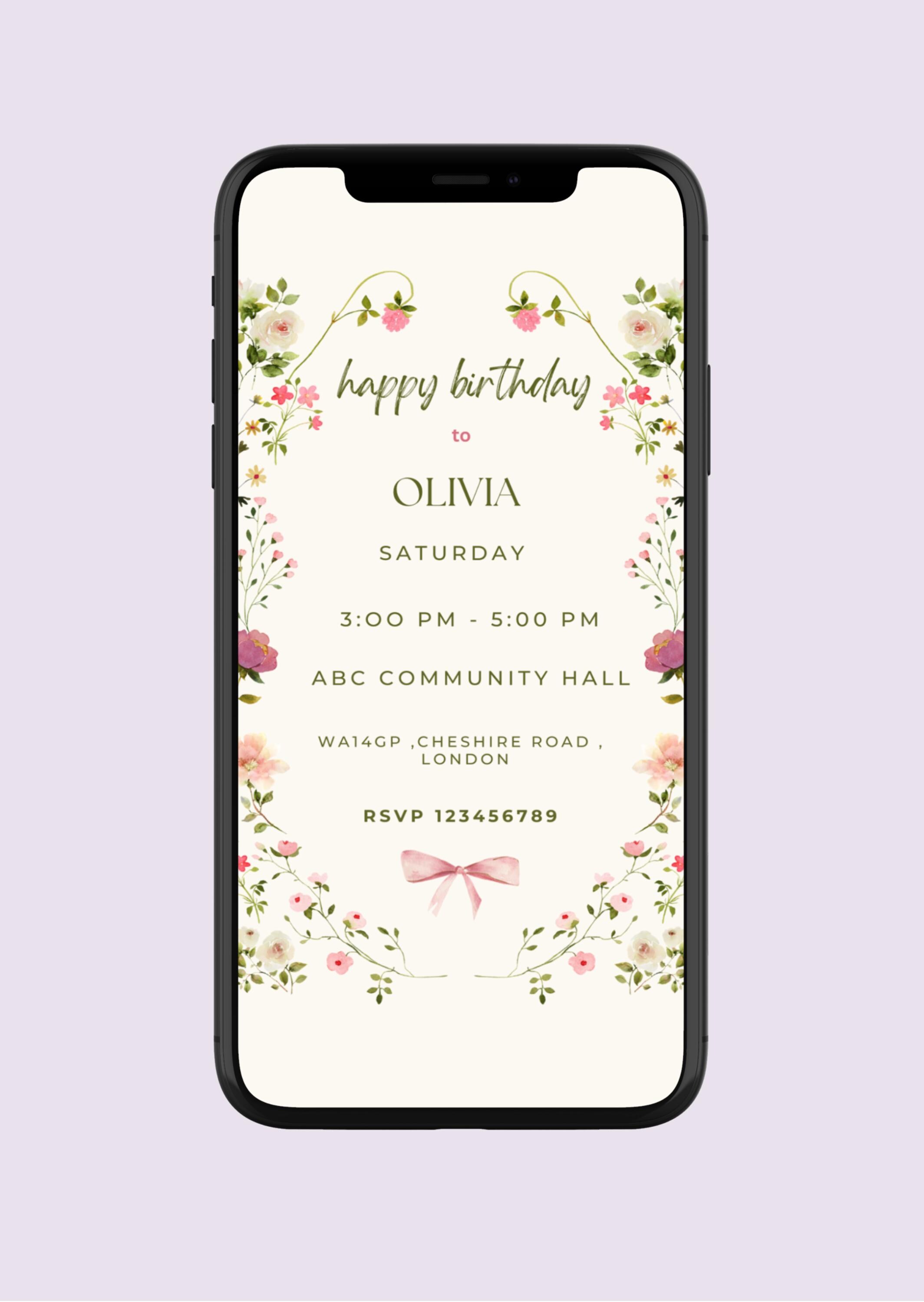 Editable Birthday Invitation Template | Canva Birthday Invite | Instant ...