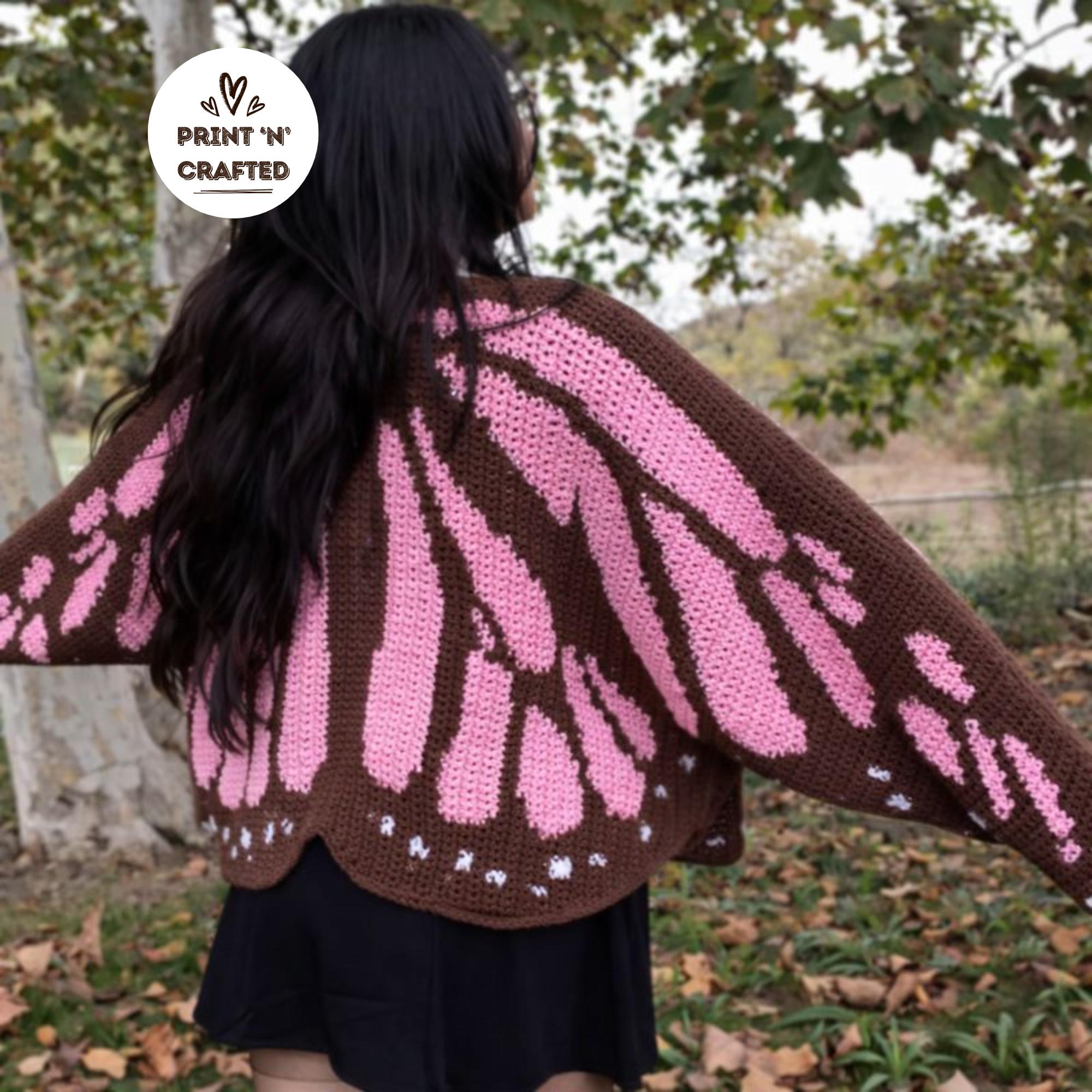 Monarch Butterfly Crochet Pattern | PDF Oversized Winged Sweater ...