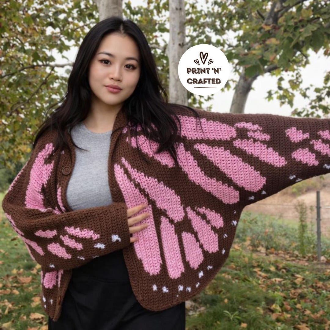 Monarch Butterfly Crochet Pattern | PDF Oversized Winged Sweater ...