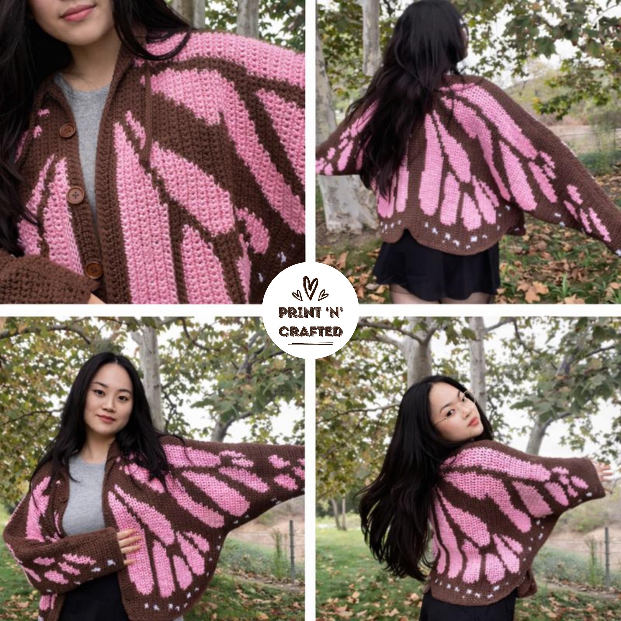 Monarch Butterfly Crochet Pattern | PDF Oversized Winged Sweater ...