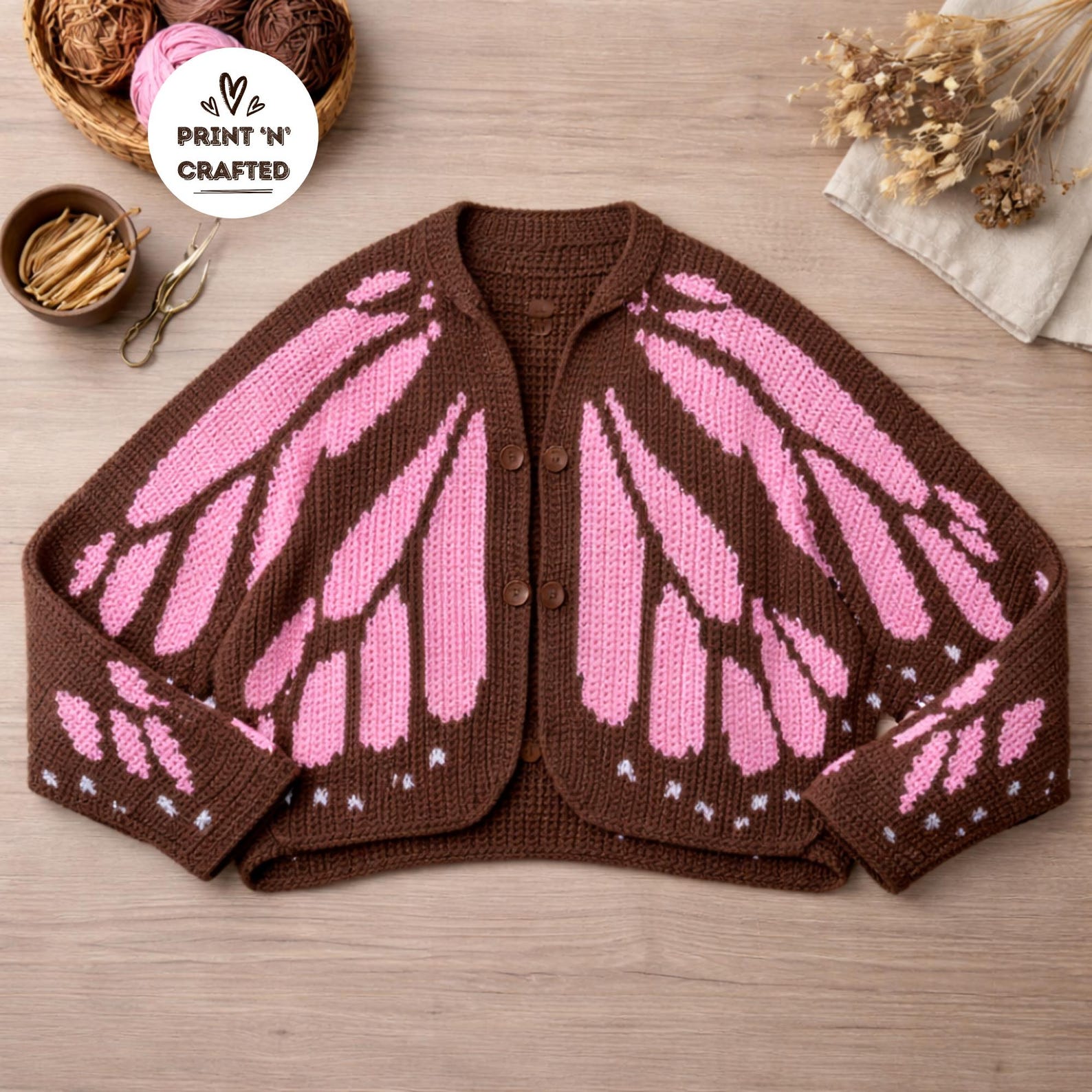 Monarch Butterfly Crochet Pattern | PDF Oversized Winged Sweater ...