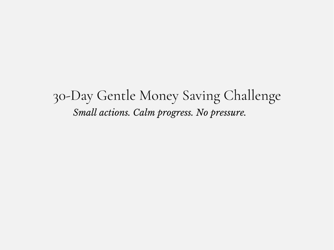 30-day Gentle Money Saving Challenge | Printable PDF | Calm Budgeting ...