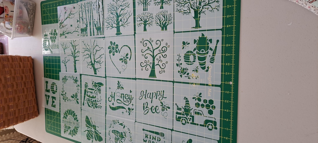 24 Stencils, Lightly Used but in Great Condition, 6" X 6", Multiple ...