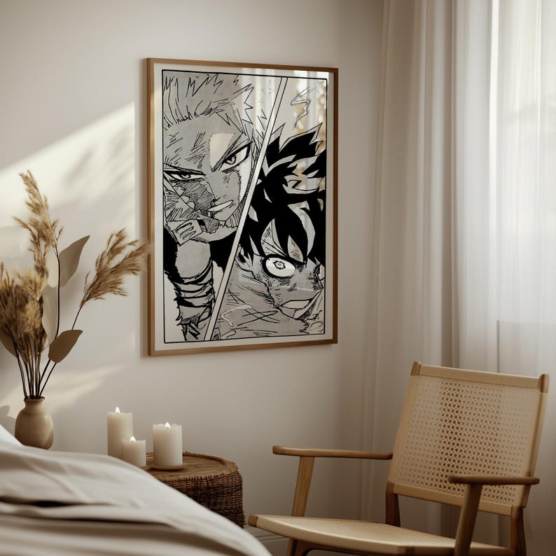 My Hero Academia – Deku X Kacchan – Anime Drawing Printable Digital ...