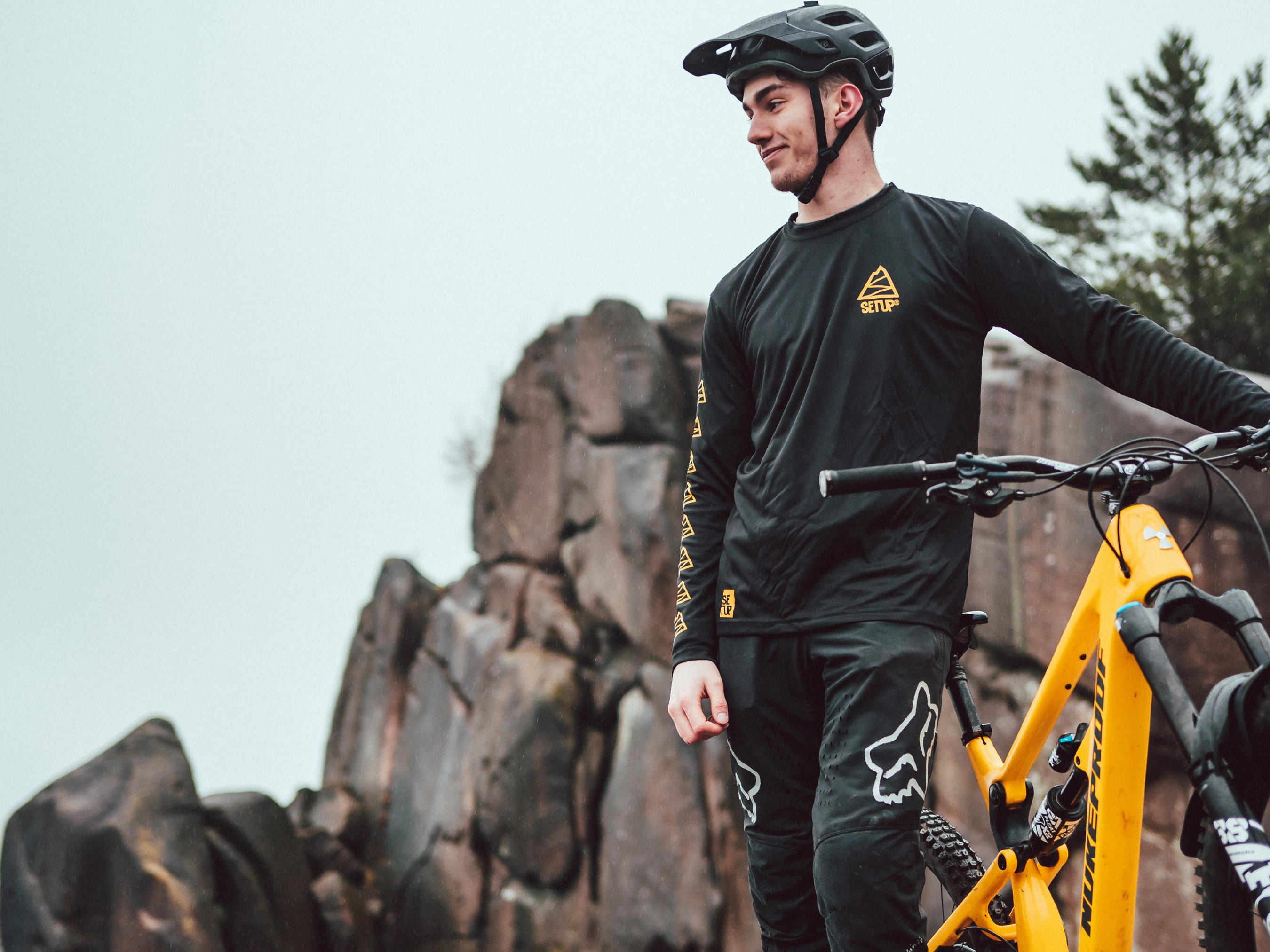 Setup MTN Stark MTB Fastdry Mens Mountain Bike Jersey in Black ...